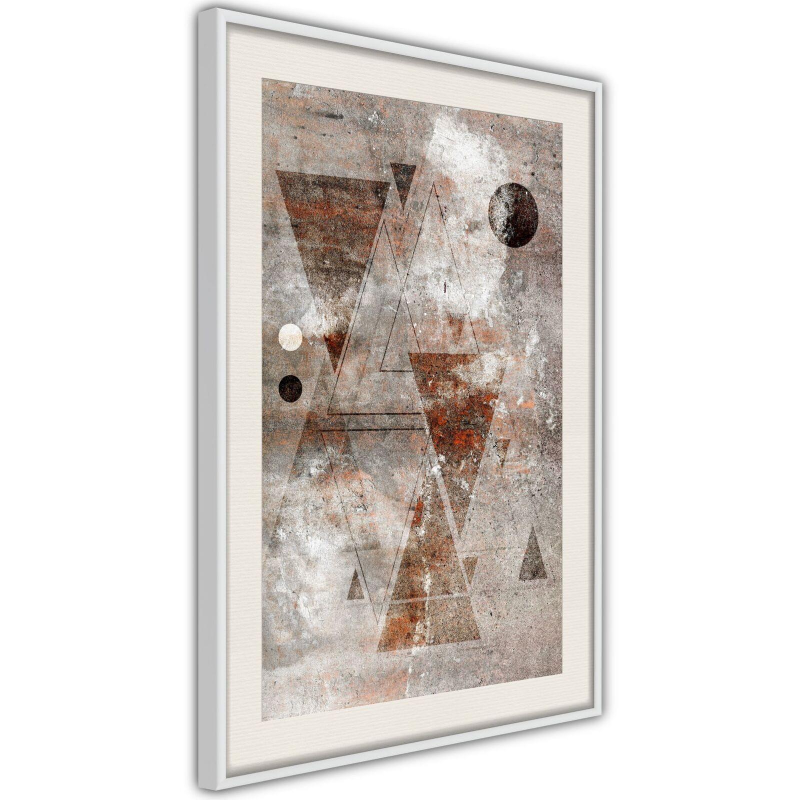 Tableau cadre Triangles construits en brique - 20 x 30 cm | Leroy Merlin
