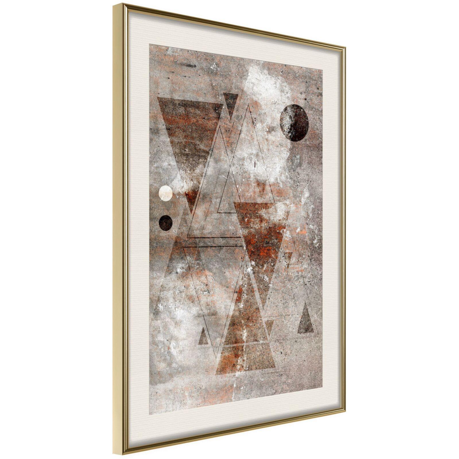 Tableau cadre Triangles construits en brique - 30 x 45 cm | Leroy Merlin