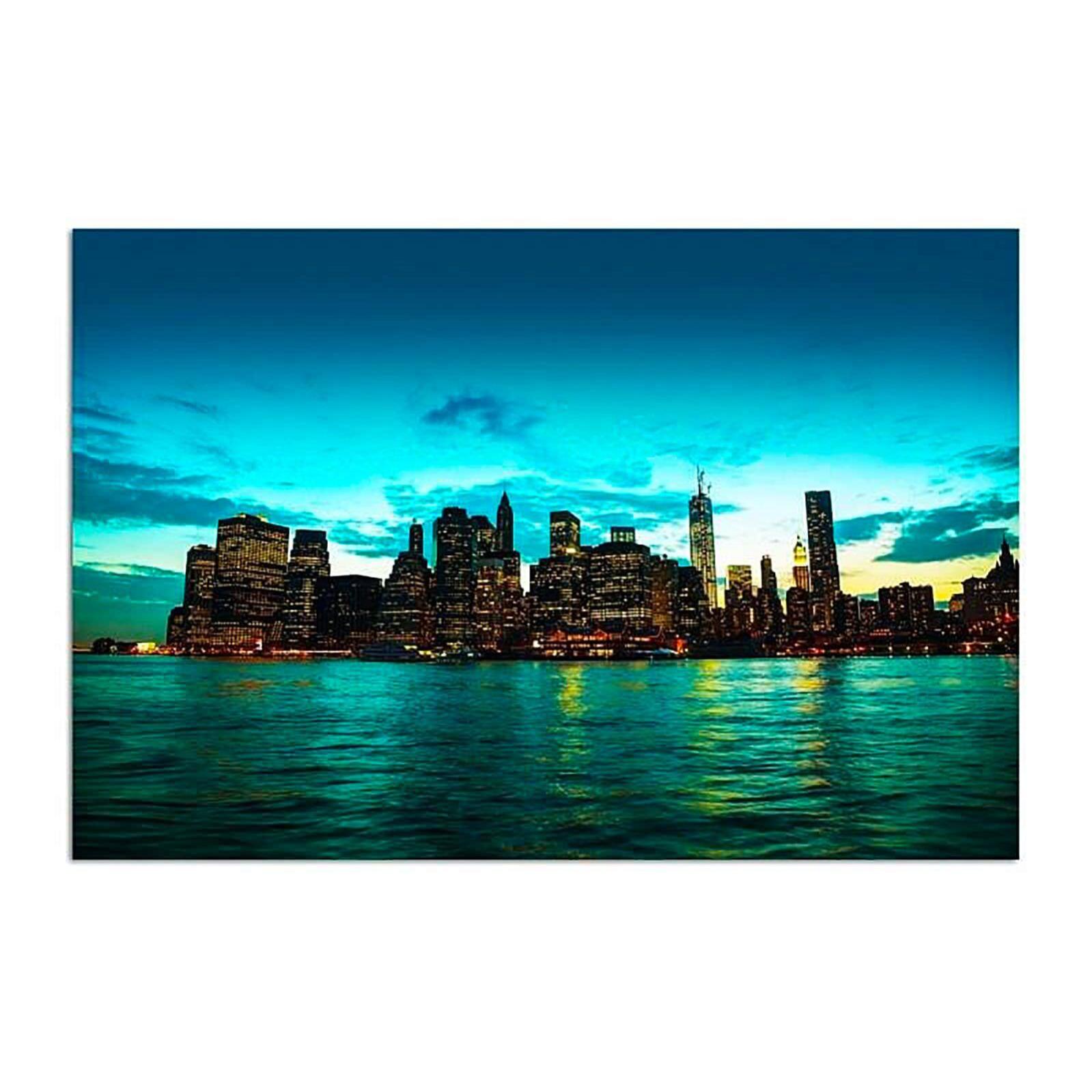 Tableau bois new york city - 50 x 40 cm | Leroy Merlin