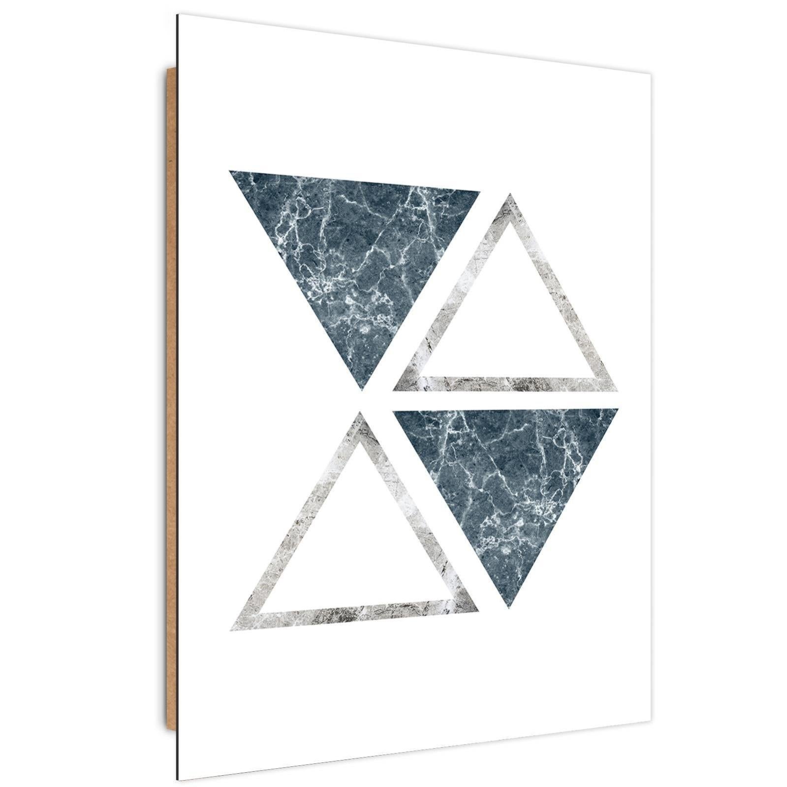 Tableau triangles de marbre abstrait bois - 60 x 90 cm | Leroy Merlin