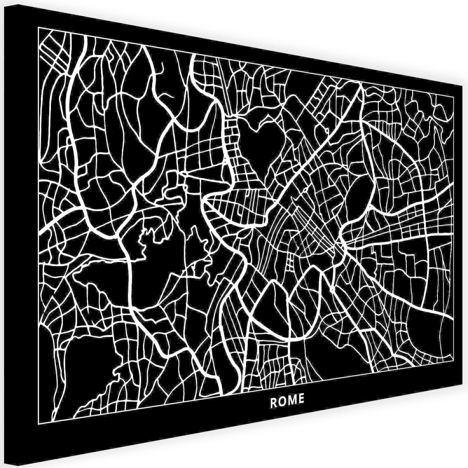 Tableau plan de la ville de rome - 60 x 40 cm | Leroy Merlin