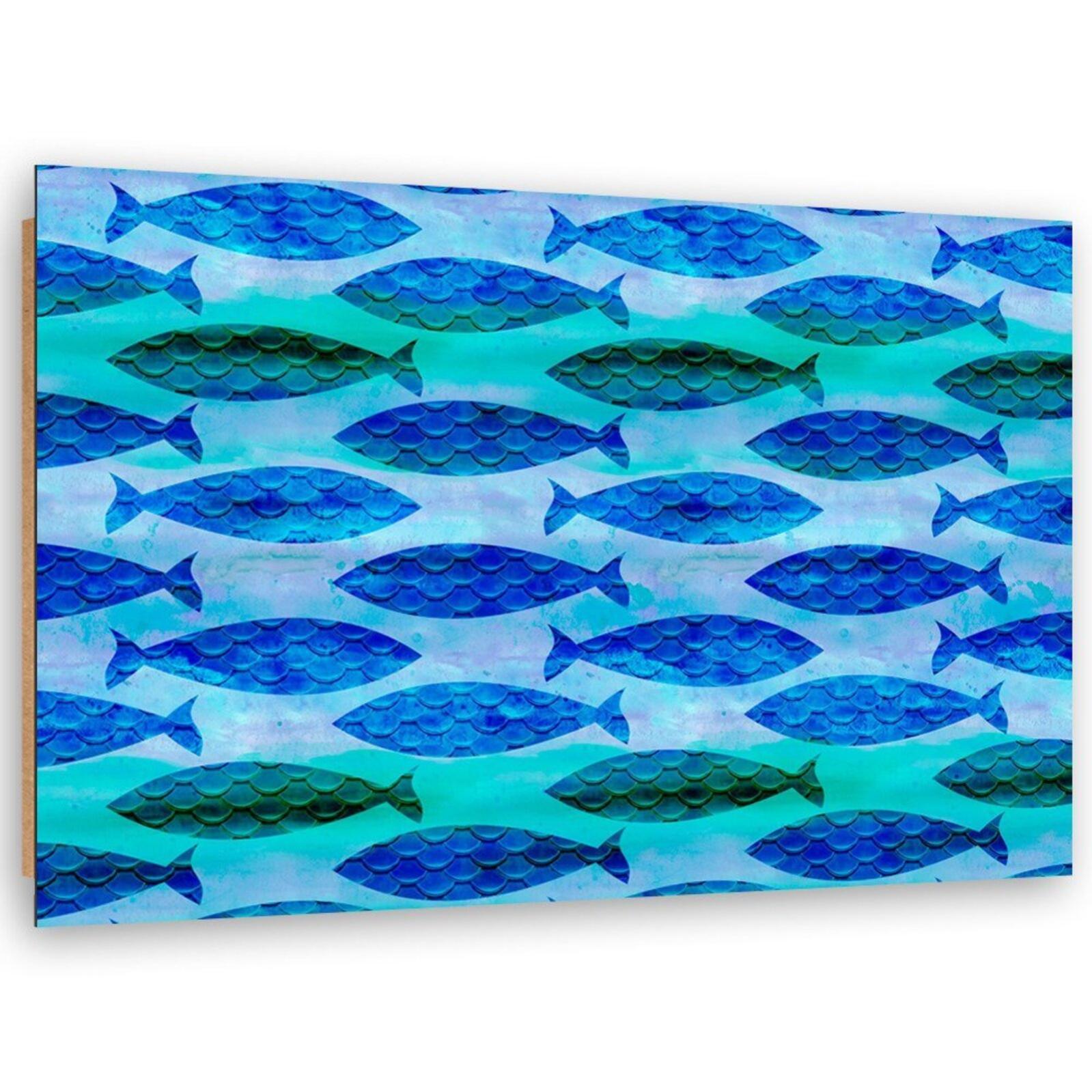 Tableau bois poisson abstrait - 60 x 40 cm | Leroy Merlin