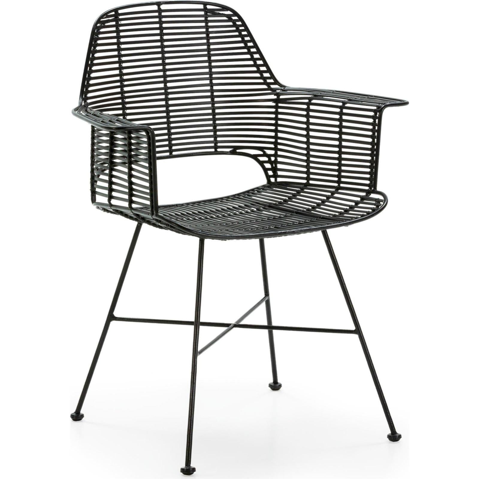 Chaise Osier/Métal Noir | Leroy Merlin