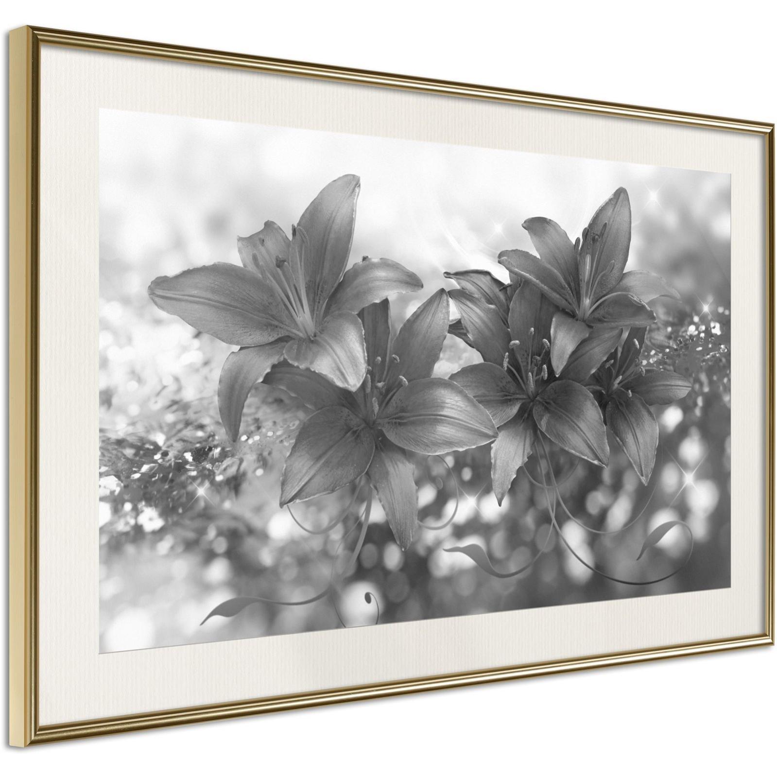 Tableau cadre Lys sombres - 60 x 40 cm | Leroy Merlin