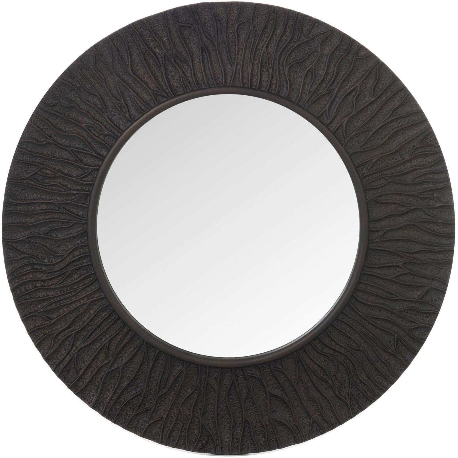 Miroir nervures rond marron bingham | Leroy Merlin