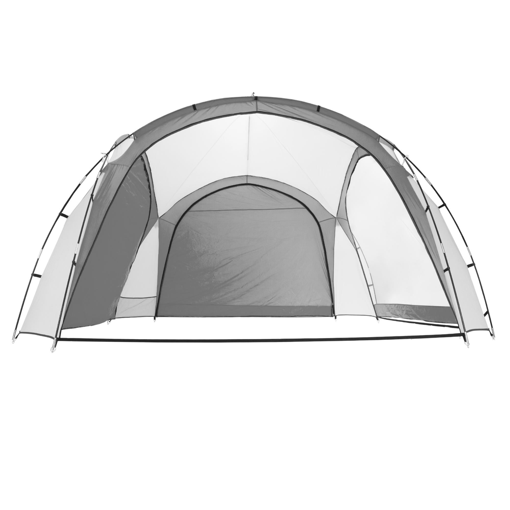 Pavillon Événements Tente De Fête Belvédère Blanc/gris Éclairage Led 3 ...