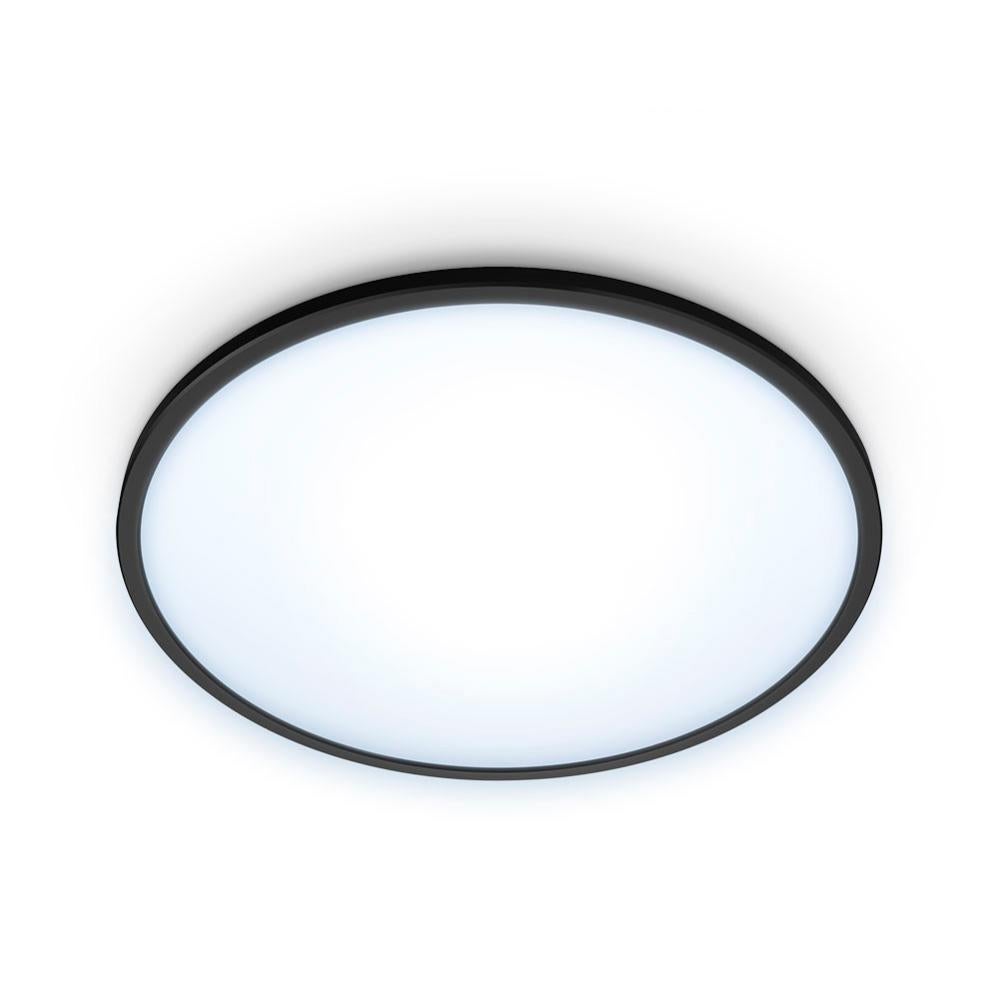 Plafon Led Wiz 14W 1300Lm Ø242Mm Marco Negro Philips | Leroy Merlin
