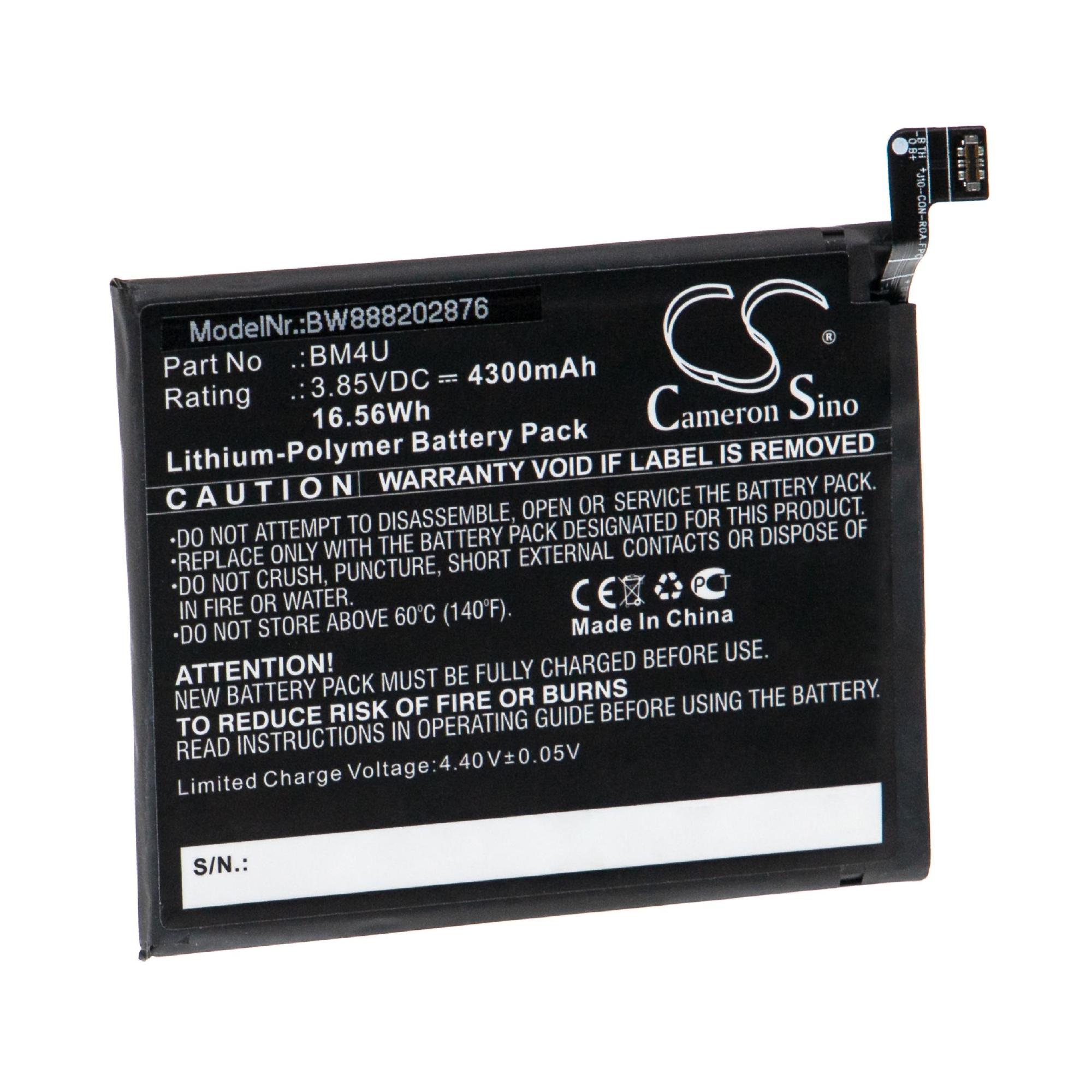 Vhbw Batterie remplacement pour Redmi BM4U pour smartphone (4300mAh, 3 ...