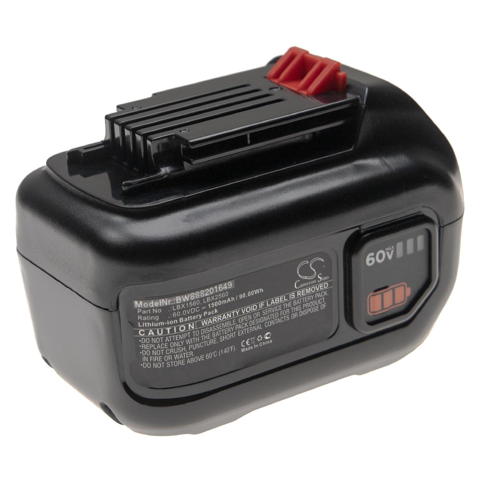 Vhbw Batterie compatible avec Black & Decker LHT360CFF 60V MAX Hedge ...
