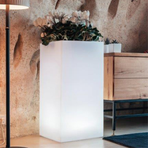 Vaso home light cubo cm. 40x40x80h bianco | Leroy Merlin