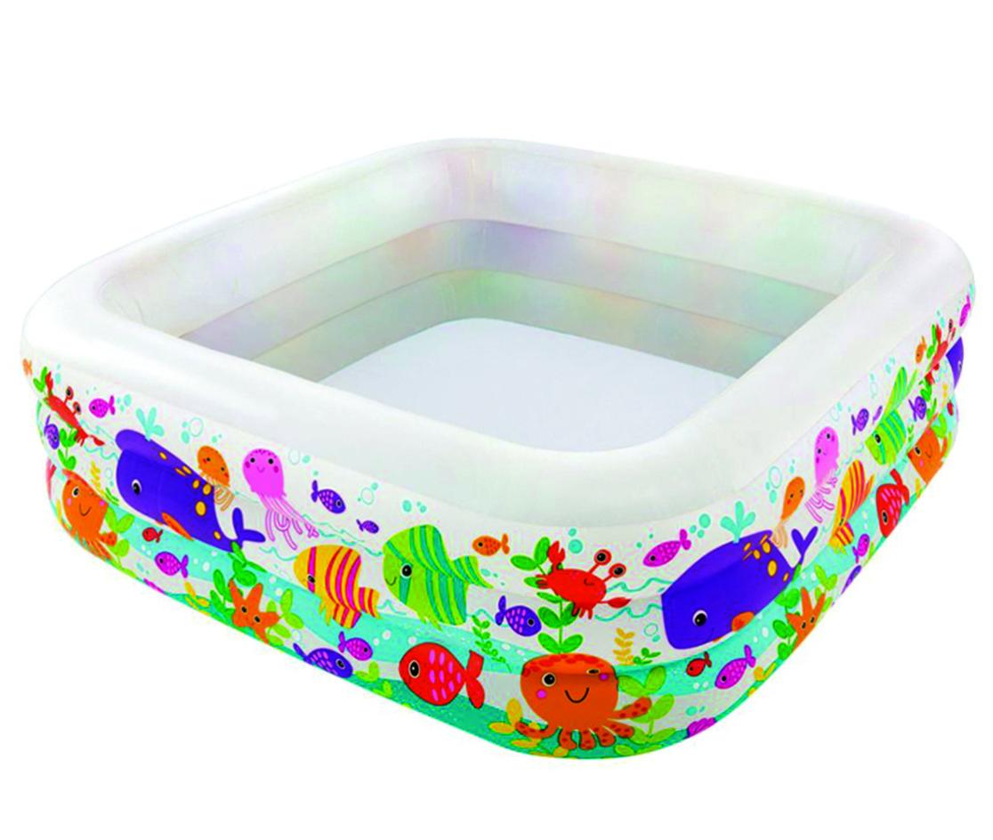 Piscina gonfiabile quadra aquarium +3 anni - cm.159x159x50h. - peso kg ...