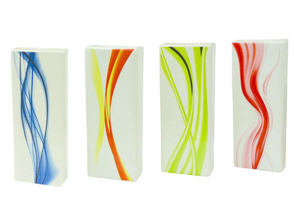 Umidificatore ceramica rettangolare con decoro floreale - mm 75x38x190h ...