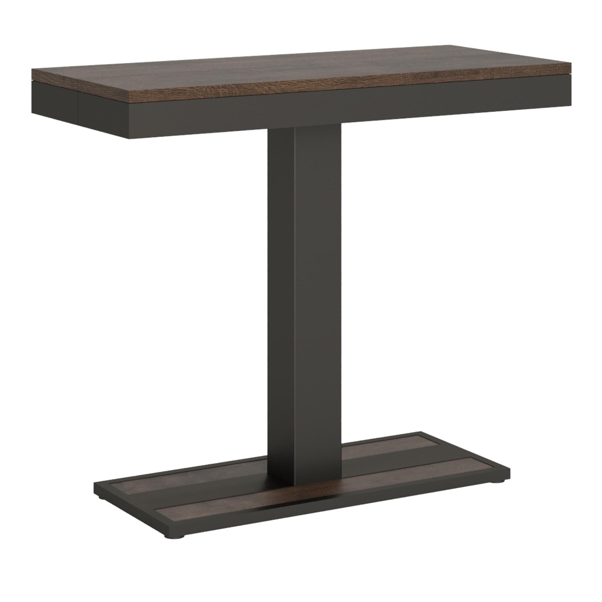 Console extensible 90x40/300 cm Capital Evolution Noyer cadre Anthracite | Leroy Merlin