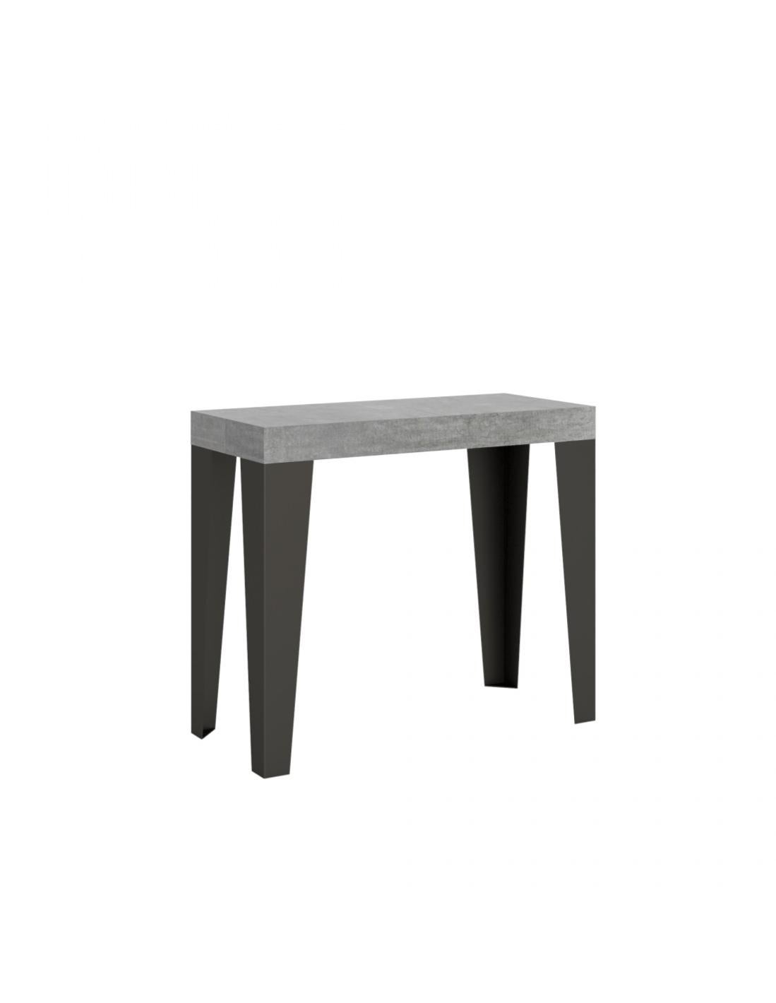 Consolle Flame Small Cemento telaio Antracite | Leroy Merlin