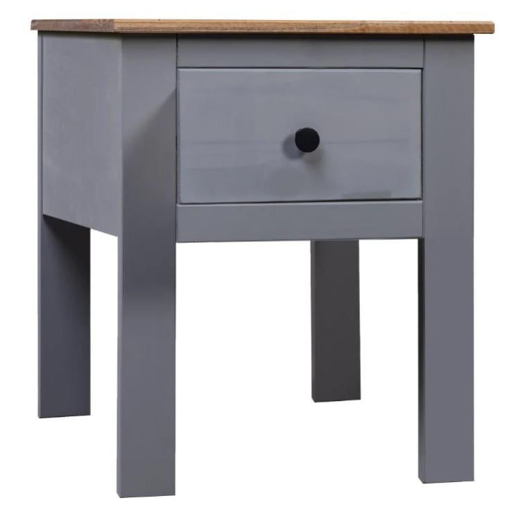Table de chevet 1 tiroir pin massif gris et clair Iris | Leroy Merlin
