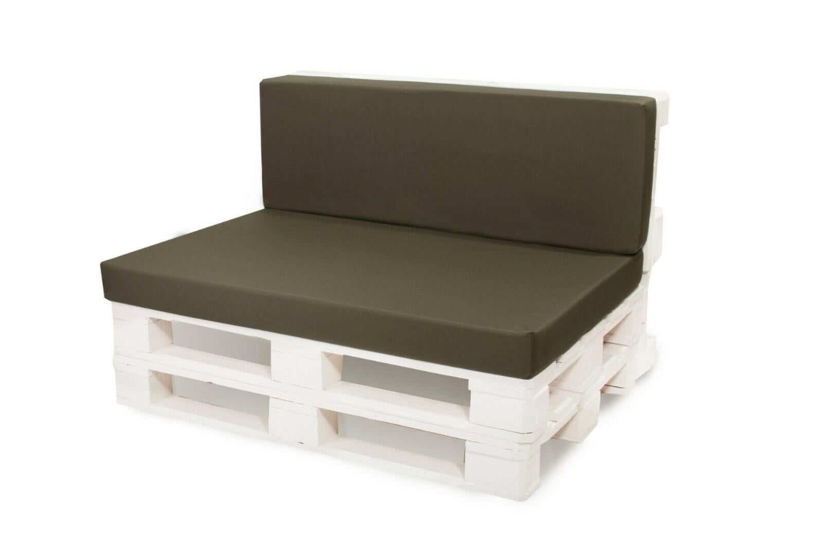 Cuscini per pallet, Seduta 120x80 e Schienale 120x50 cm Verde / Cuscino ...