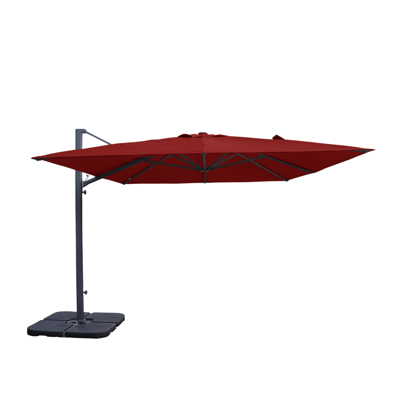 Parasol déporté anti-vent Mistral 3x4m - Toile polyester | Leroy Merlin