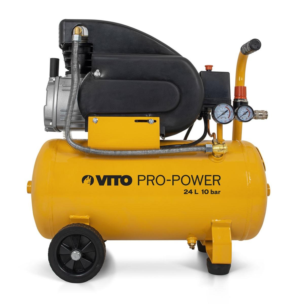 Compressore d'aria 24L Silenziatore VITO 10 bar 145 PSI 2,5 HP Portata ...