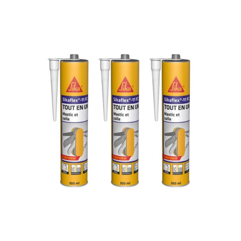 Lot de 3 mastics colles multi-usages SIKA Sikaflex 11 FC Purform ...