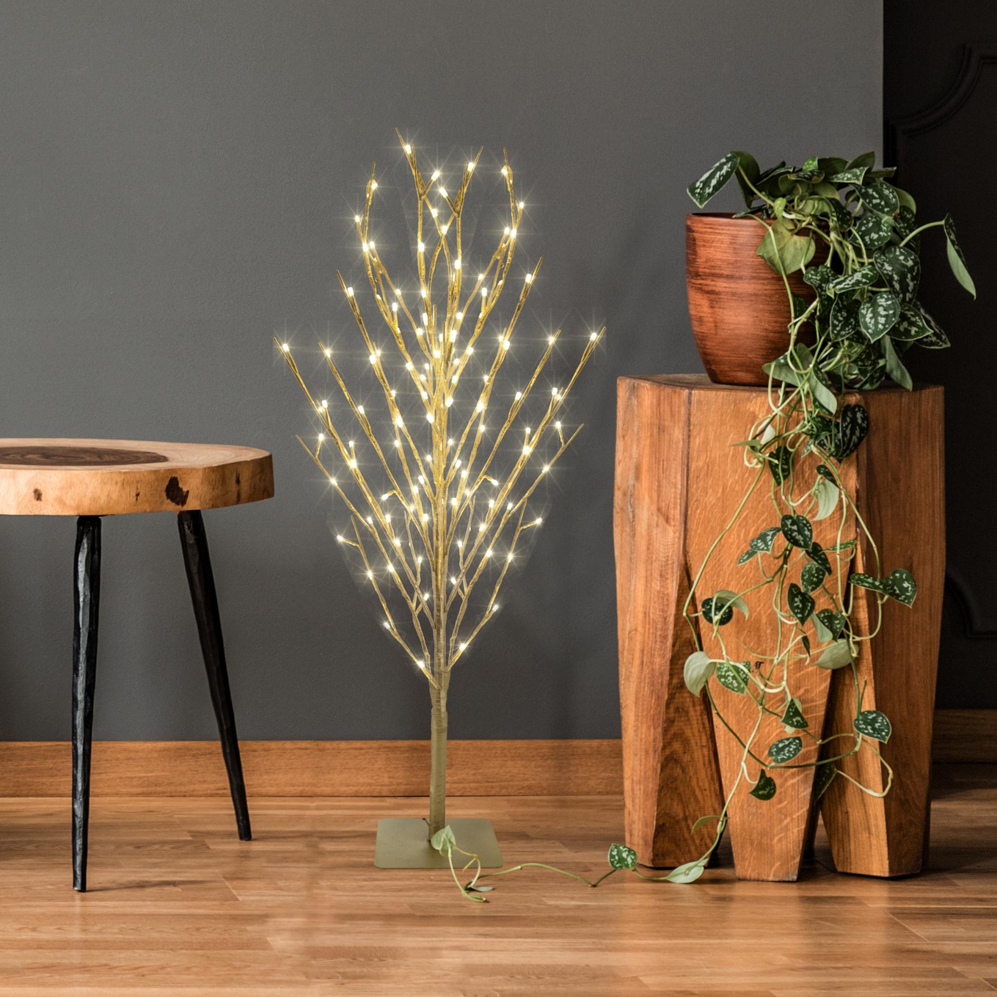 GOLD TREE - Arbre lumineux doré mat | Leroy Merlin