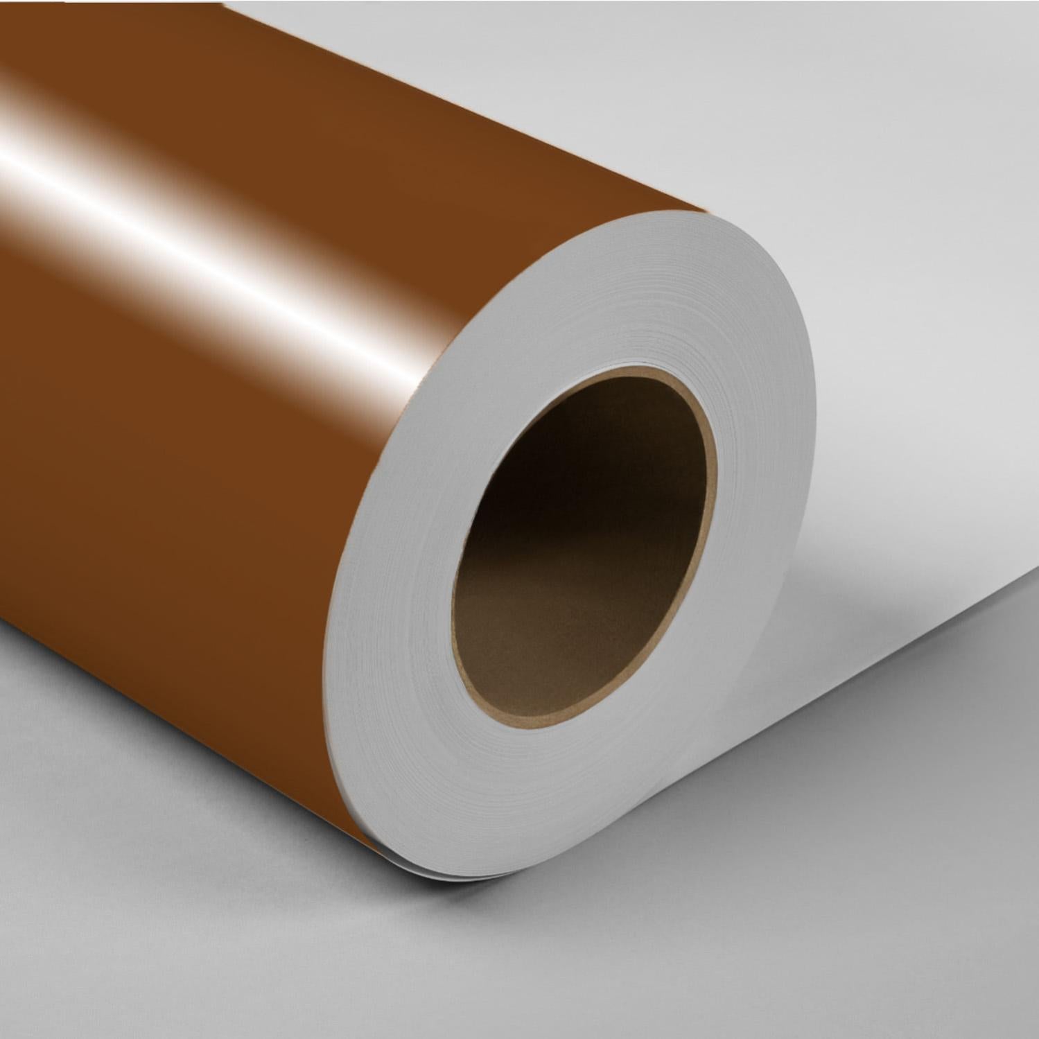 Film adhésif marron Sienne brulée brillant 61cmx100cm au mètre linéaire ...