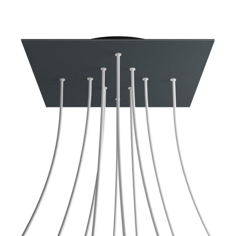 Creative cables - Rosace XXL Rose-One carré de 400 mm avec 10 trous et ...