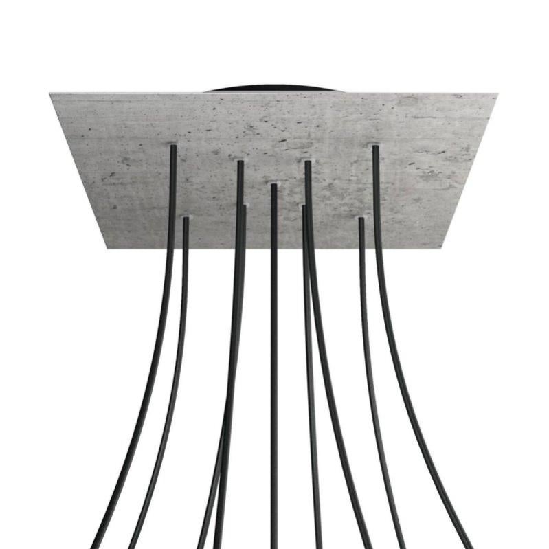 Creative cables - Rosace XXL Rose-One carré de 400 mm avec 9 trous en ...