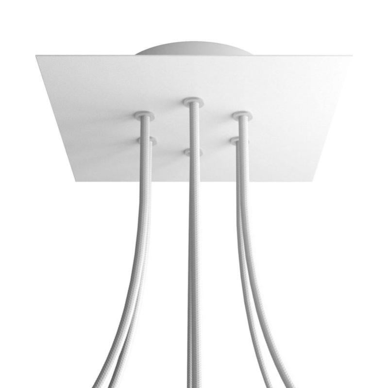 Creative cables - Rosace Rose-One carré de 200 mm avec 6 trous et 4 ...