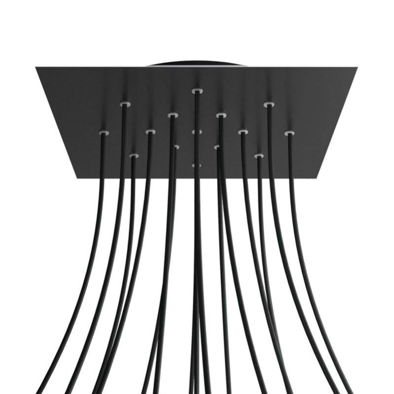 Creative cables - Rosace XXL Rose-One carré de 400 mm avec 15 trous et ...