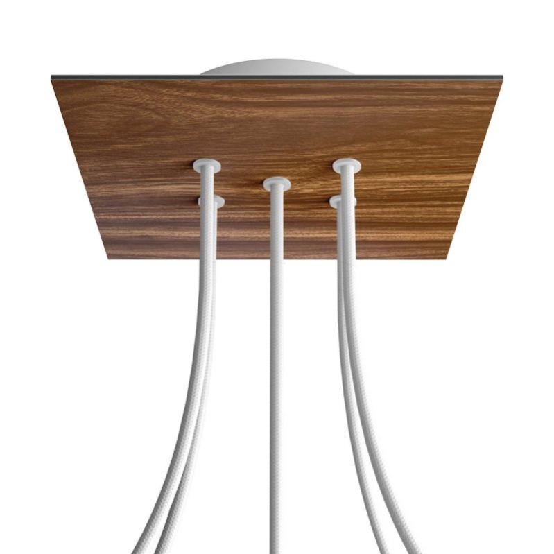 Creative cables - Rosace Rose-One carré de 200 mm avec 5 trous et 4 ...