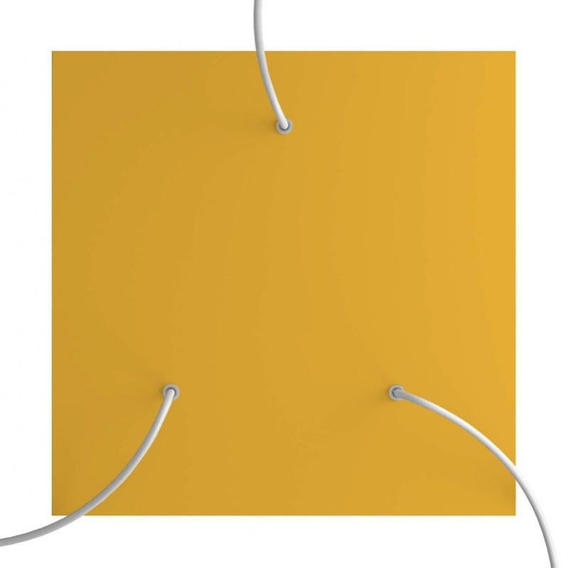 Creative cables - Rosace XXL Rose-One carré de 400 mm avec 3 trous et 4 ...