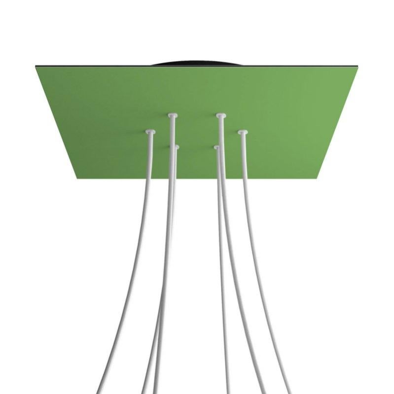 Creative cables - Rosace XXL Rose-One carré de 400 mm avec 6 trous et 4 ...