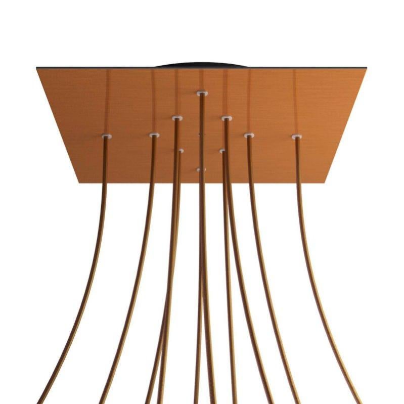 Creative cables - Rosace XXL Rose-One carré de 400 mm avec 10 trous et ...