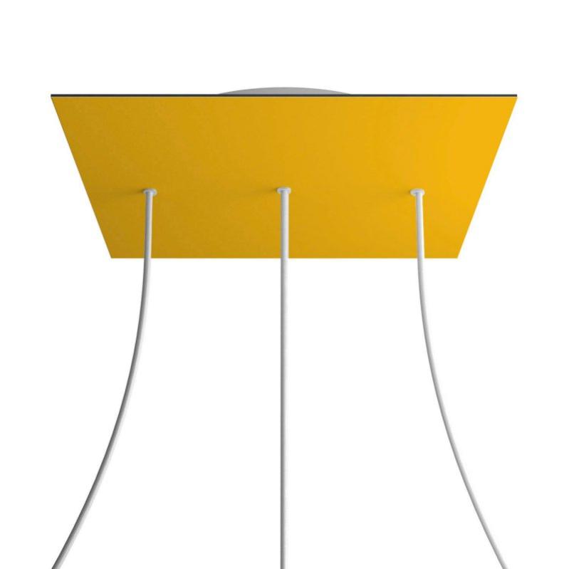 Creative cables - Rosace XXL Rose-One carré de 400 mm avec 3 trous ...