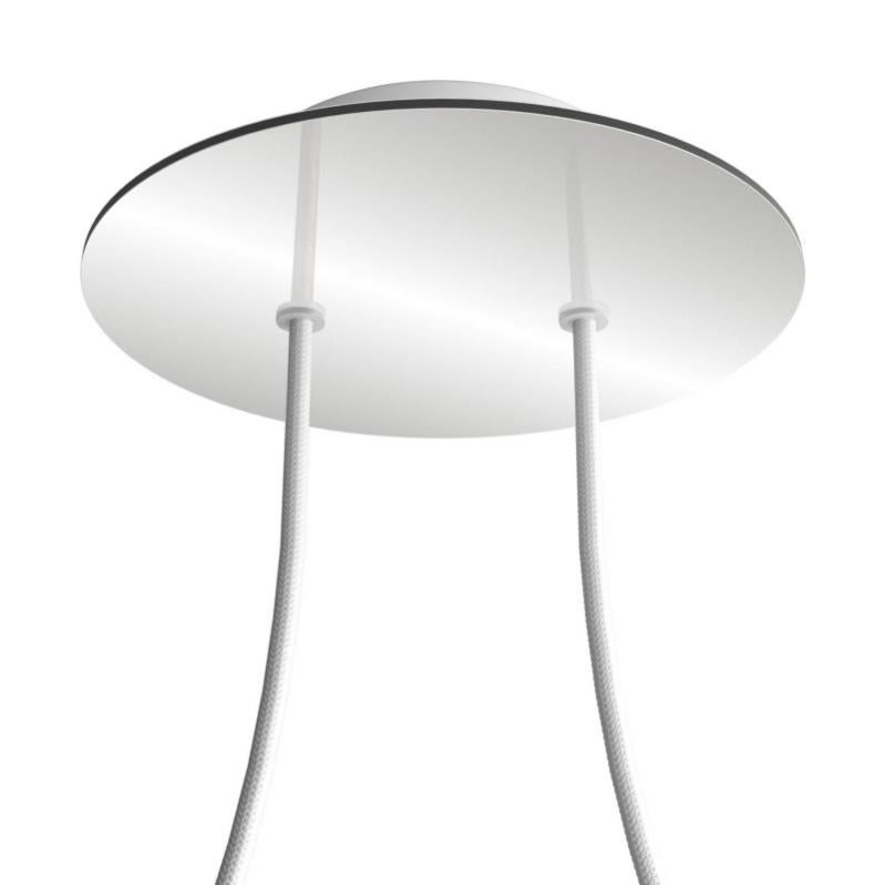 Creative cables - Rosone Rose-One rotondo, diametro 200 mm con 2 fori e ...