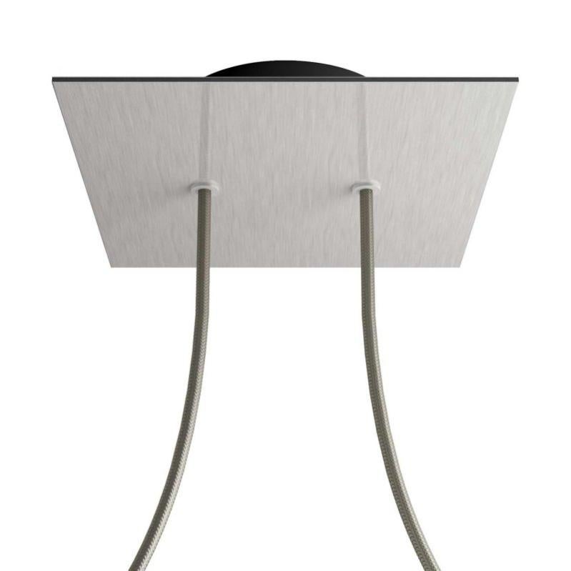 Creative cables - Rosace Rose-One carré de 200 mm avec 2 trous et 4 ...