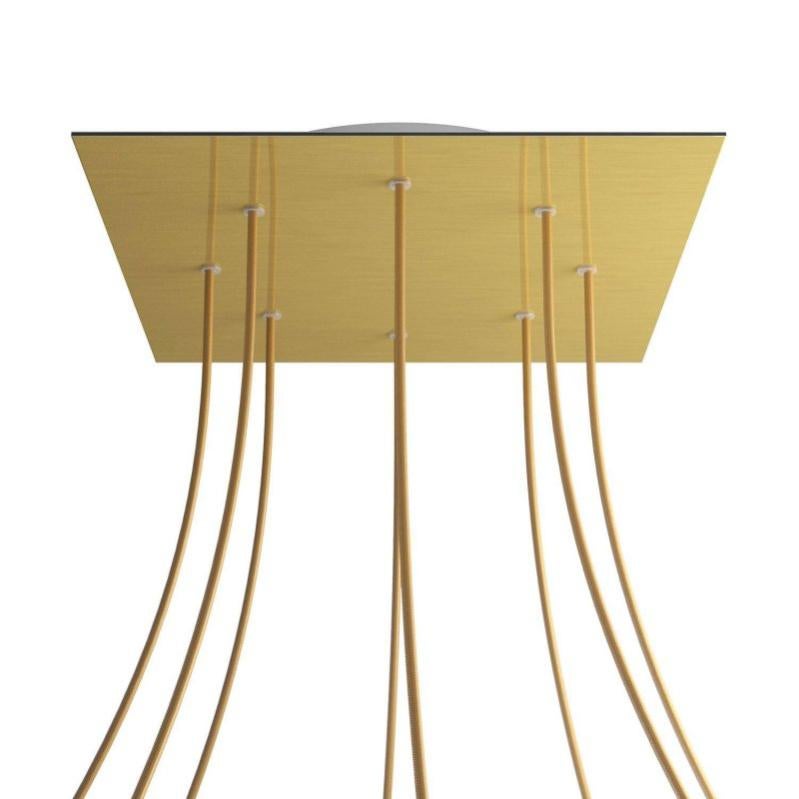 Creative cables - Rosace XXL Rose-One carré de 400 mm avec 8 trous et 4 ...