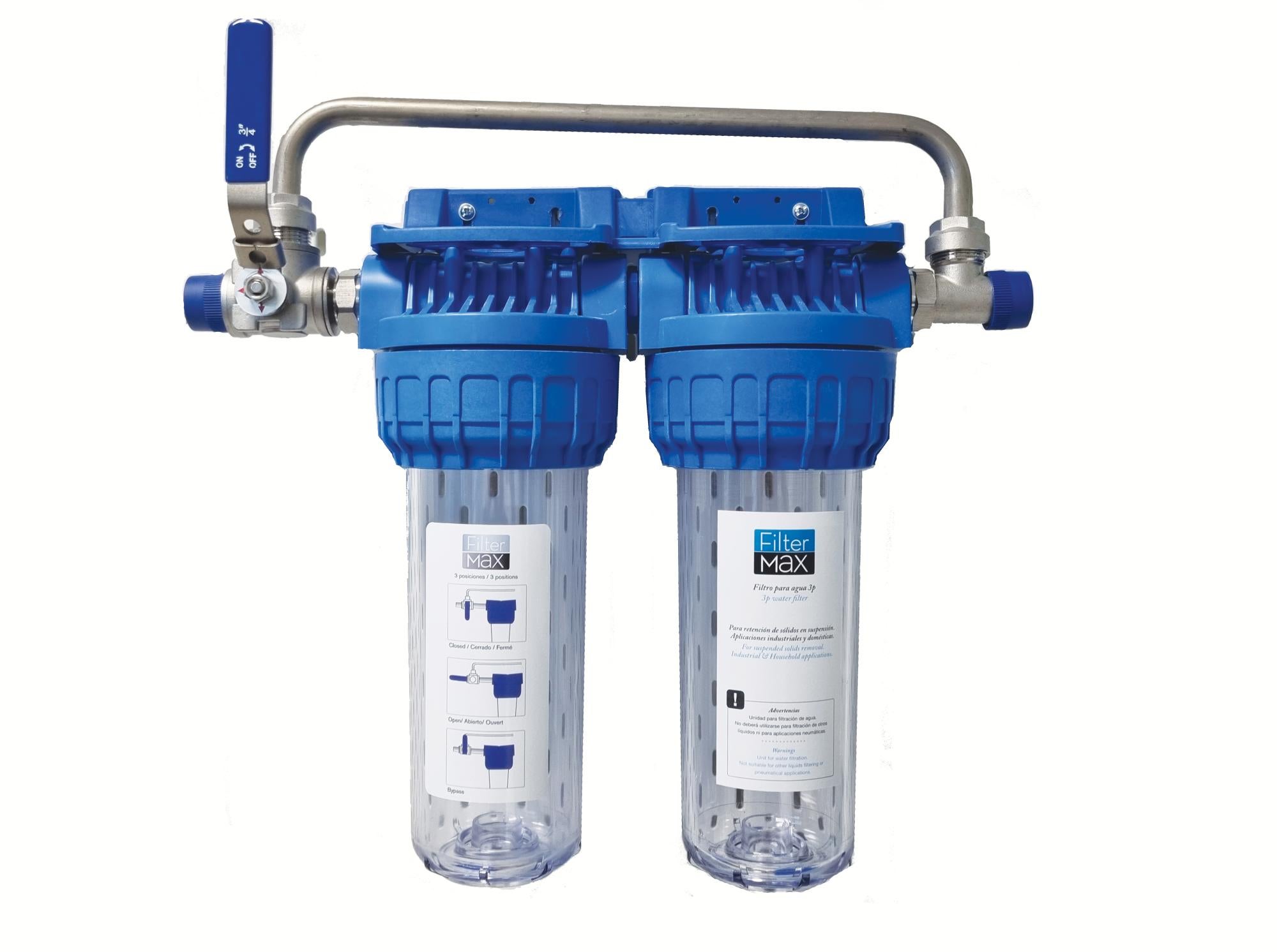 Station de filtration double - pour cartouches de filtration - avec by ...