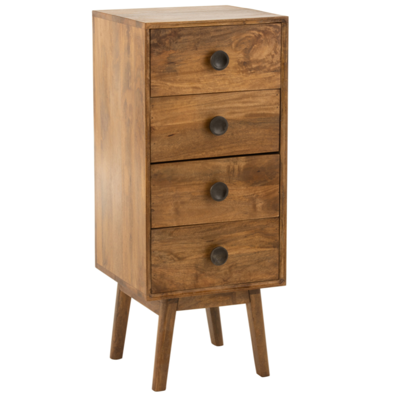 Commode 4 tiroirs en bois de manguier LORA | Leroy Merlin