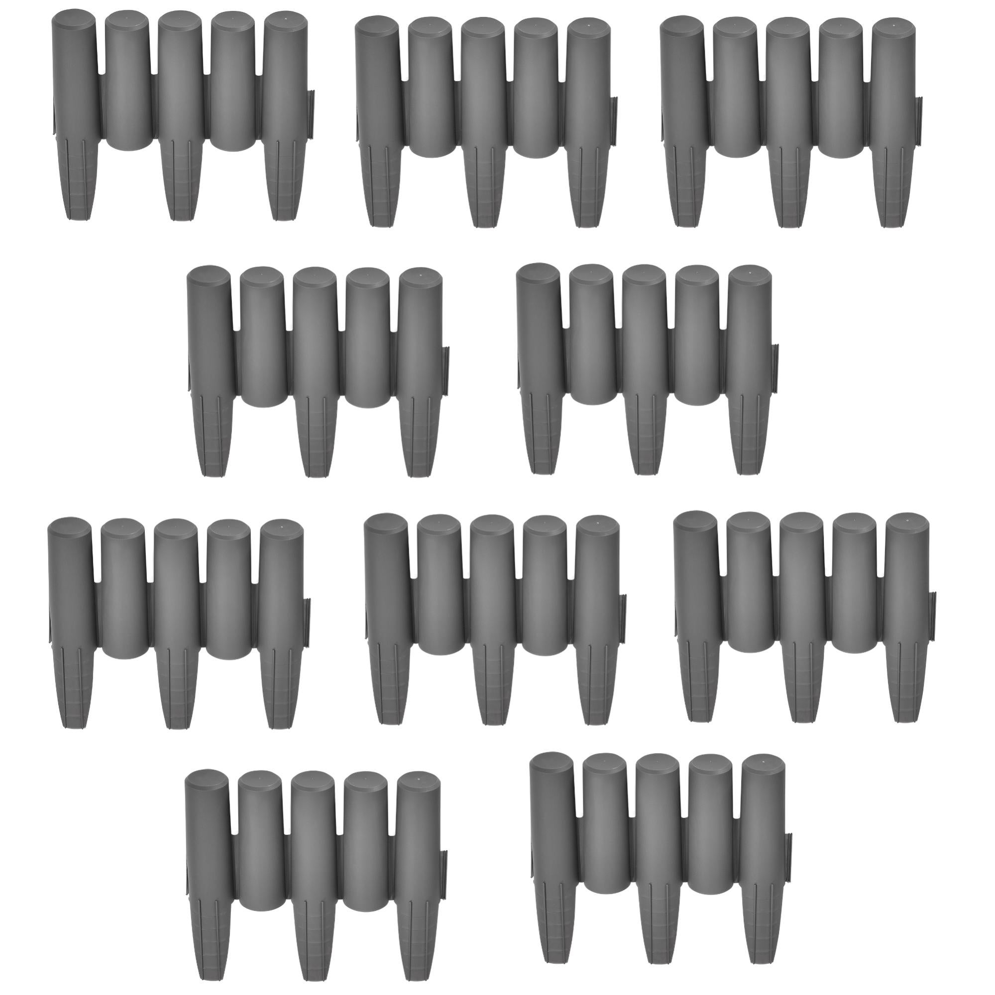 [casa.pro] Palizzate in un set di 80 recinto grigio scuro lunghezza ...