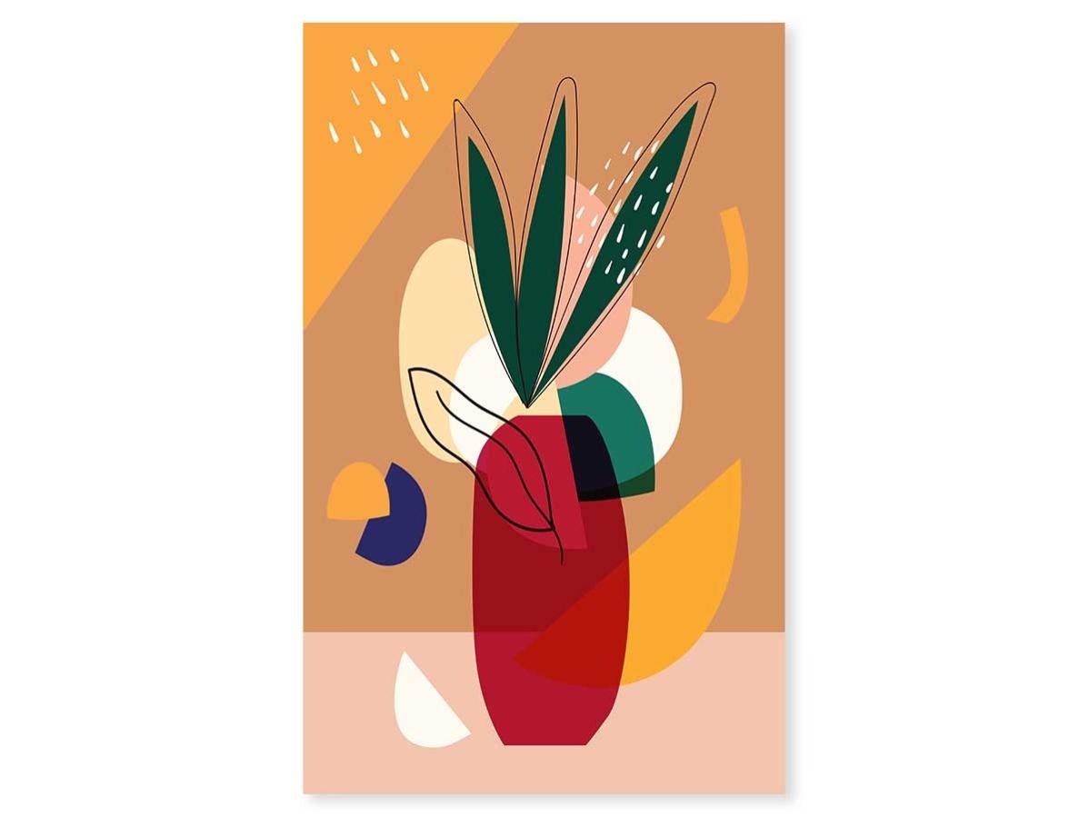 Tableau Art organique vase rouge - 50x80cm - made in France | Leroy Merlin