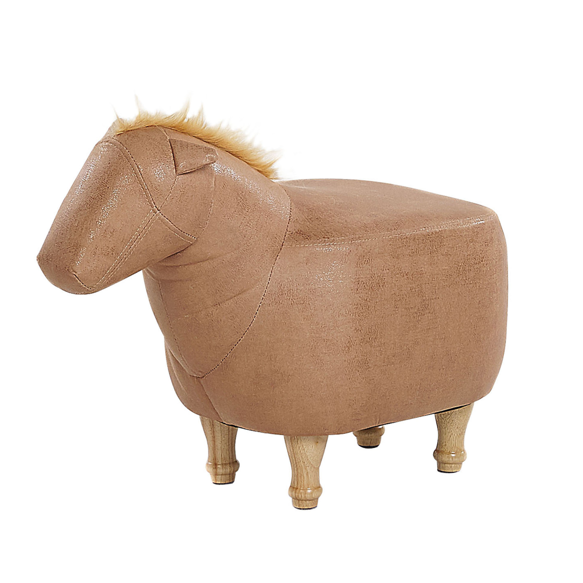 Beliani Puf animal tapizado beige HORSE | Leroy Merlin