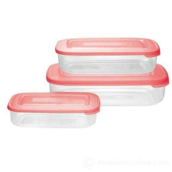 Set 3 Contenitori per Alimenti Frigo Frigobox Rettangolari 0,93 + 1,88 ...