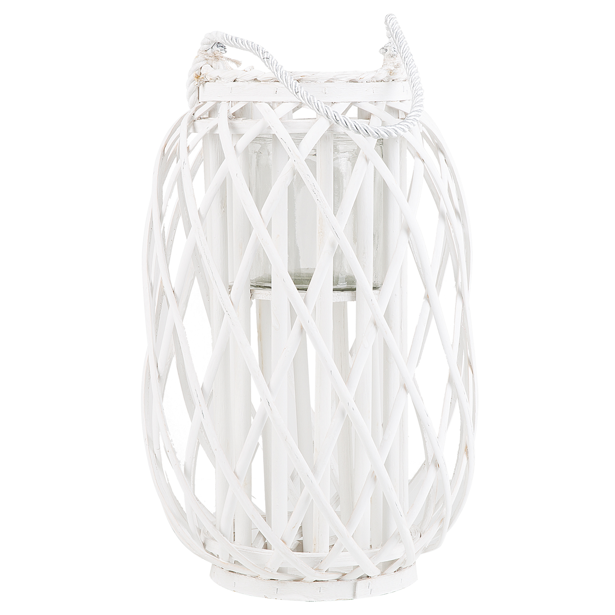 Beliani Linterna blanca 40 cm MAURITIUS | Leroy Merlin