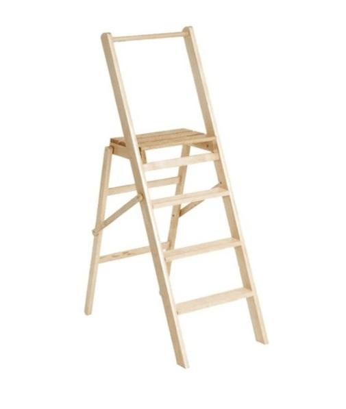 Scala scaletto in legno naturale 4 gradini con protezione | Leroy Merlin