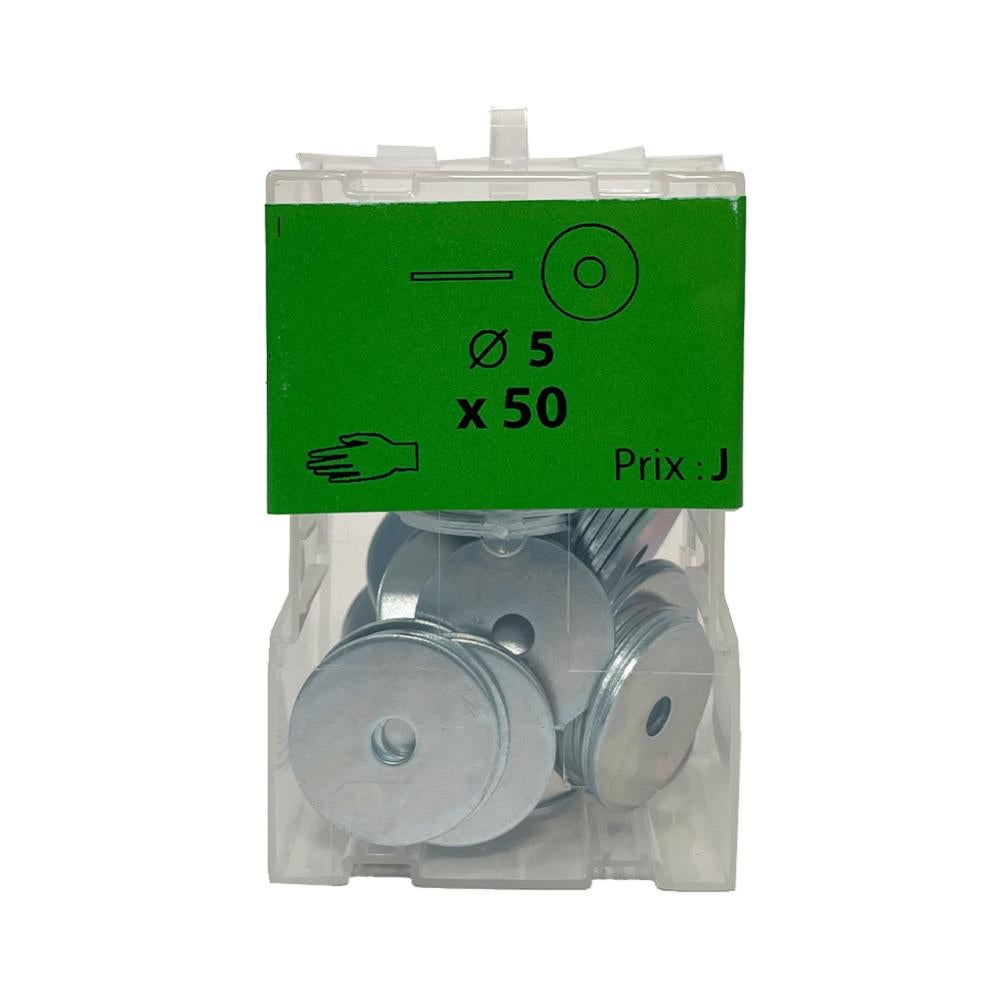 Boite 50 rondelles carrossier Ø5 zingué - Viswood | Leroy Merlin