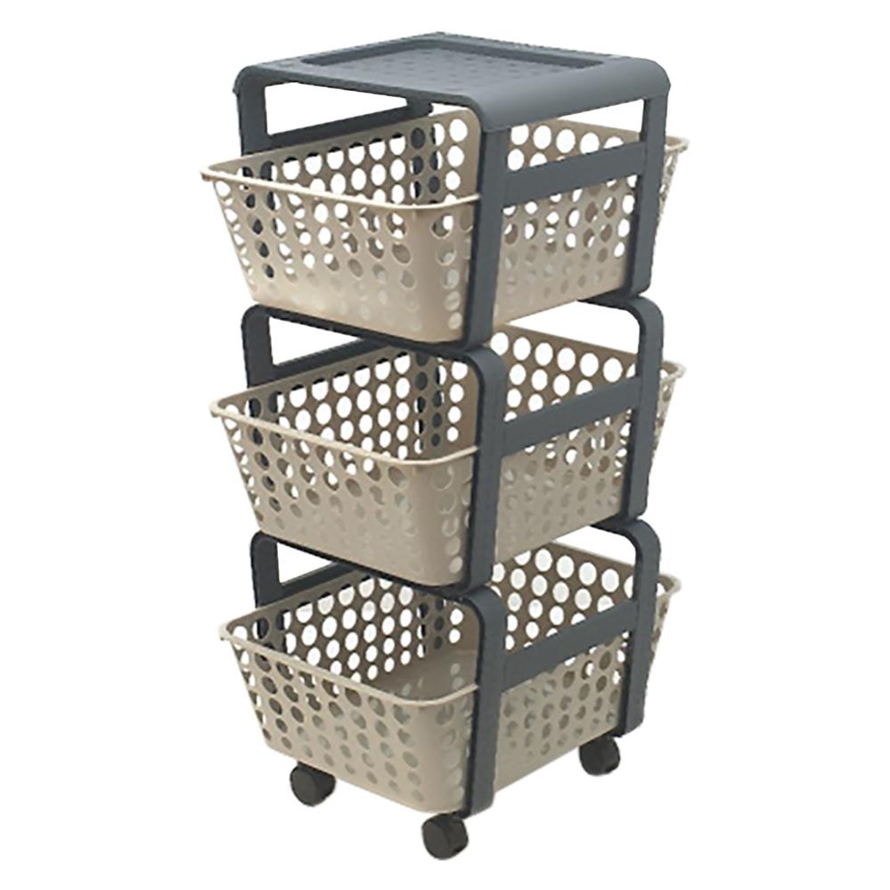 Carrello da cucina con cestelli 'modula' col. tortora - cm 41,5 x 29 x ...