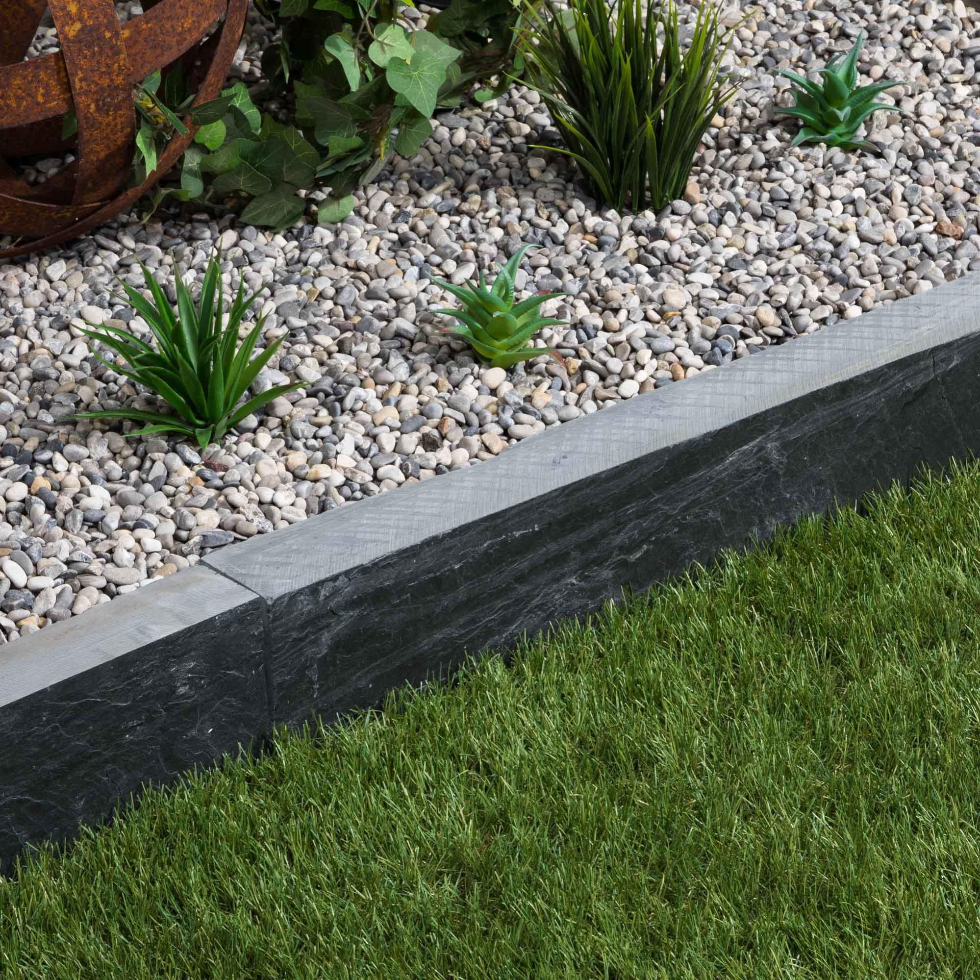 Bordure de jardin Ardoise qualité supérieure H.10 x L.100 cm Ep. 6 (Lot ...