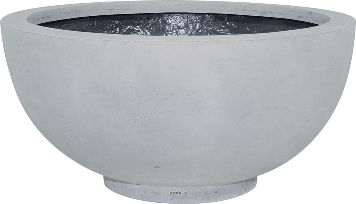 Bac en Polystone Landi Ext. Bol D 70 x H 32 cm Gris ciment | Leroy Merlin