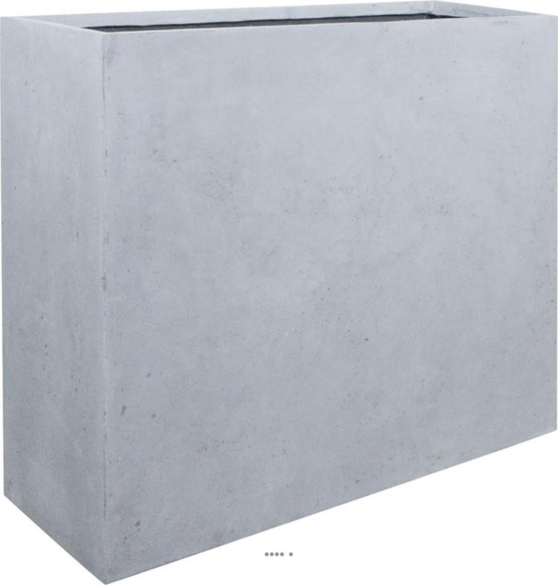 Bac en Polystone Splitt Ext. Claustra L 100x 35 x H 80 cm Gris ciment ...
